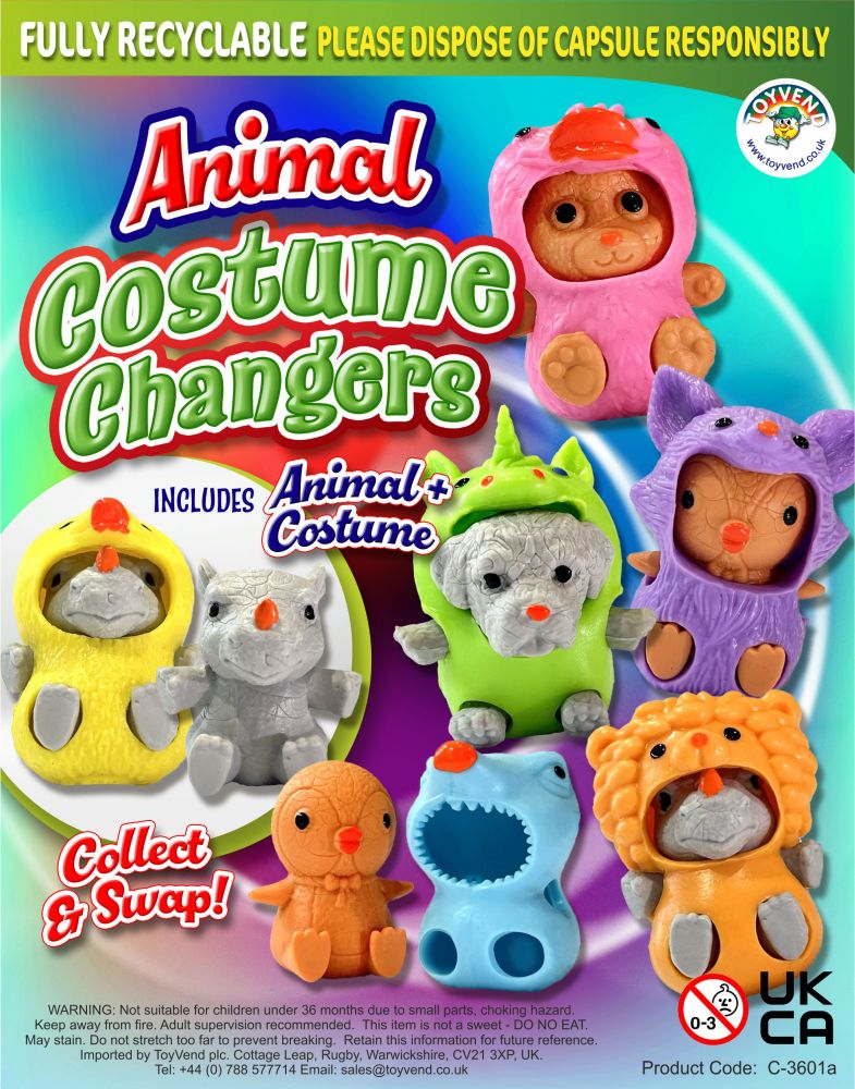 Animal Costume Changers 55mm Capsules Toyvend Supplier Of Animal Costume Changers 55mm Capsules Toyvend Supplier Of